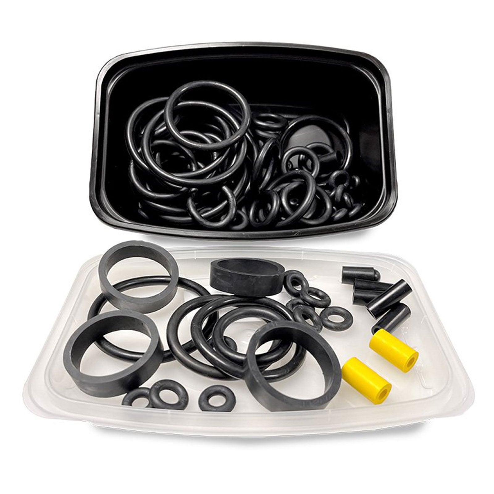 125-Piece Black Rubber Ring Set