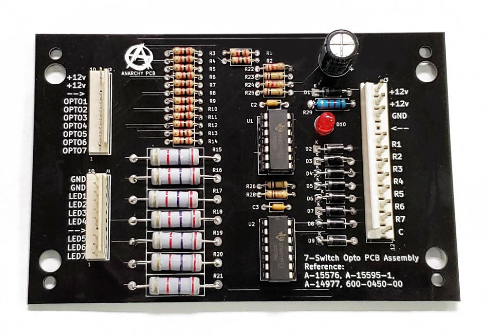 Homepin - 7 Switch Opto PCB Assembly - WITHOUT Mounting Brackets: WMS