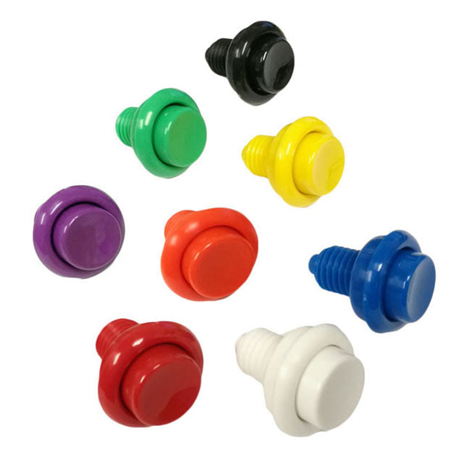 Cabinet Flipper Button (Opaque) - 1-1/8" Shaft - WITH SPRING