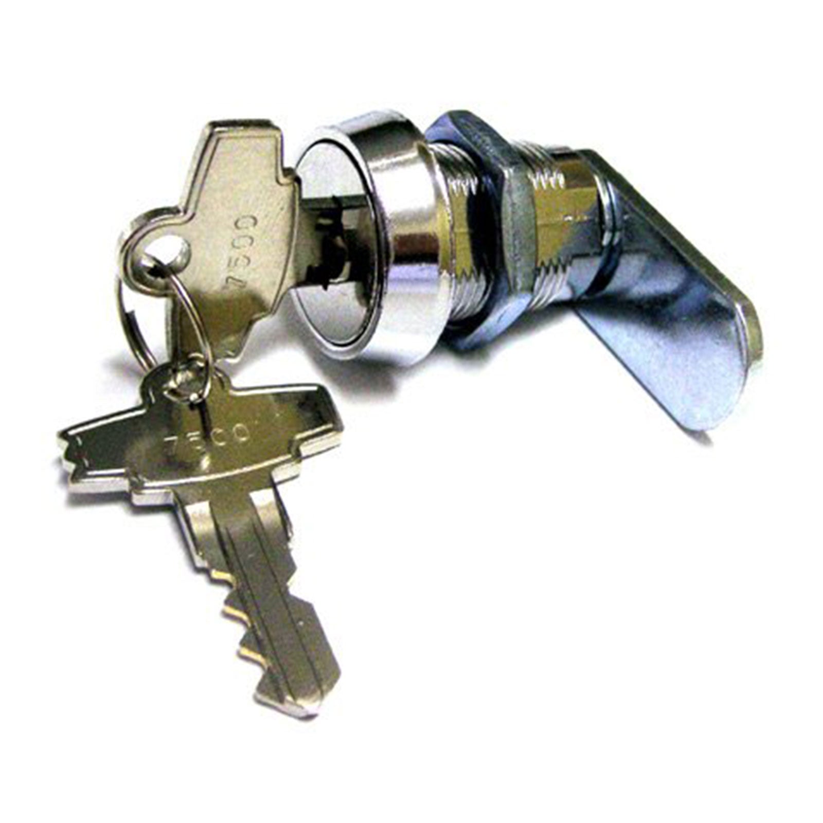 Coin Door Lock – Double-Bitted, Chrome 7/8" Barrel, Keyed Alike (#7500