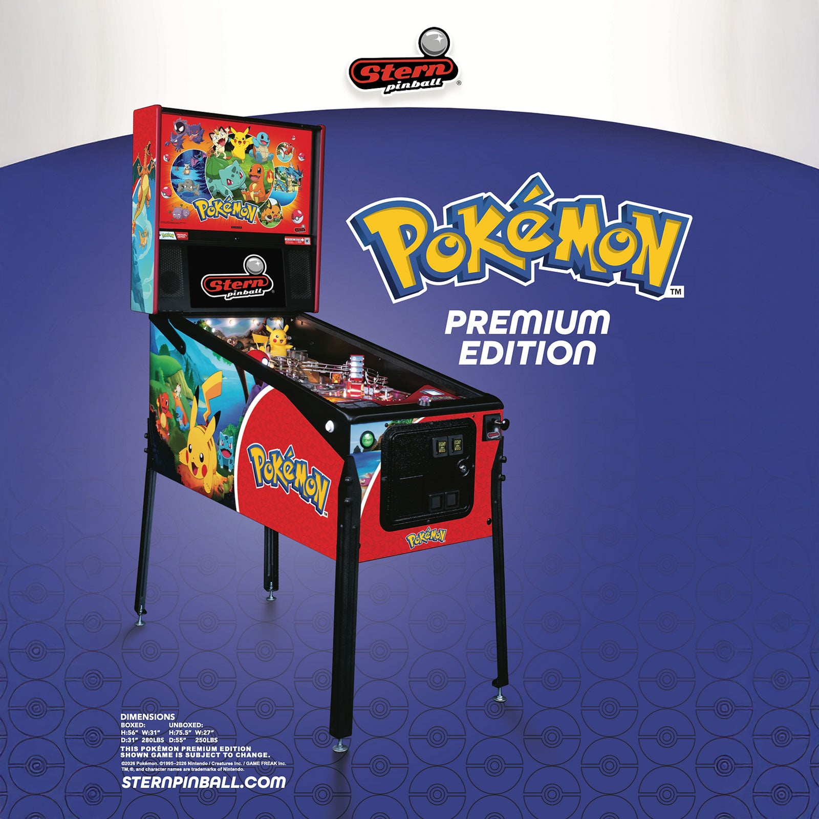 Pokémon Premium Pinball Machine – PREORDER
